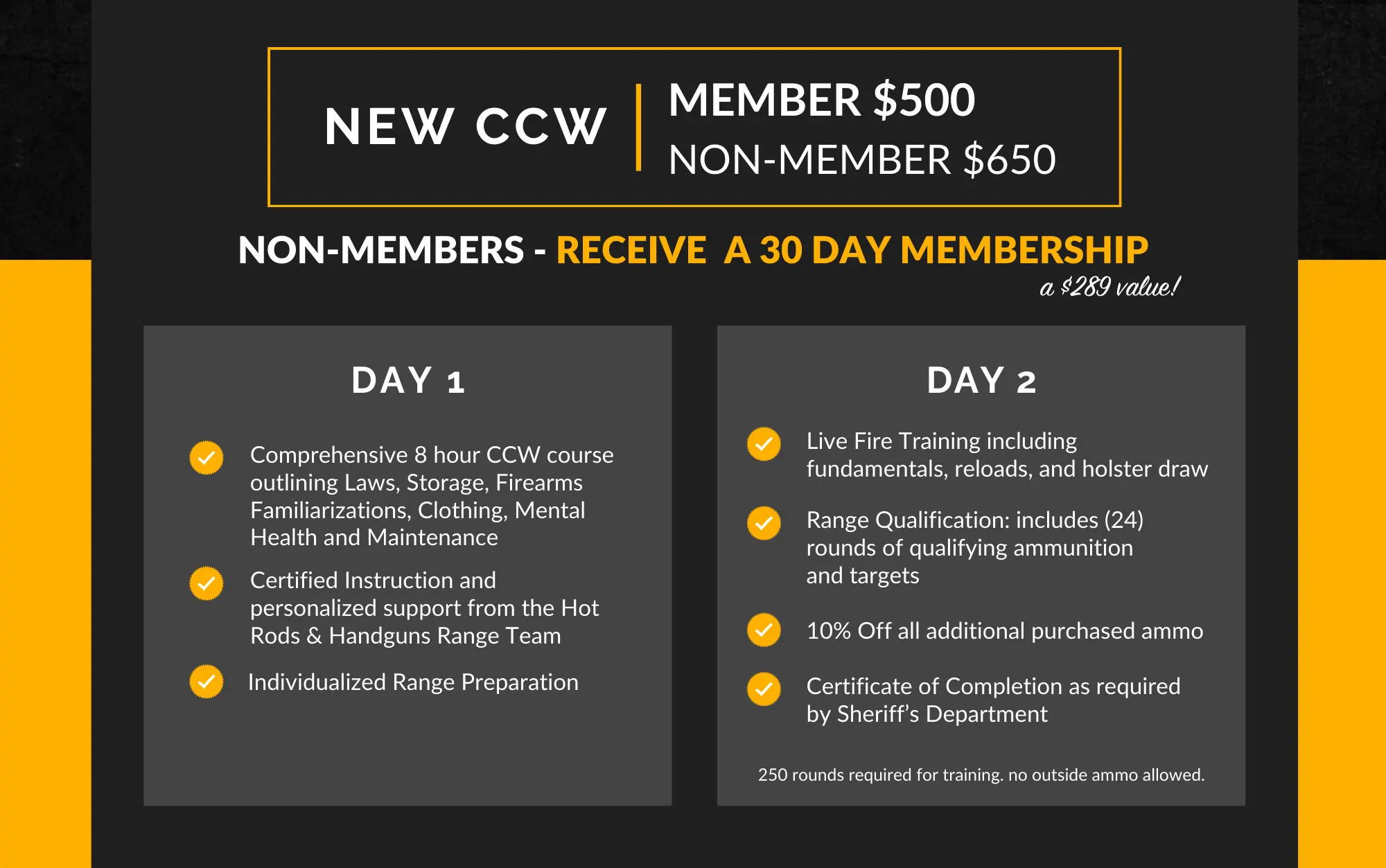 VIP CCW COURSES – Hot Rods & Handguns